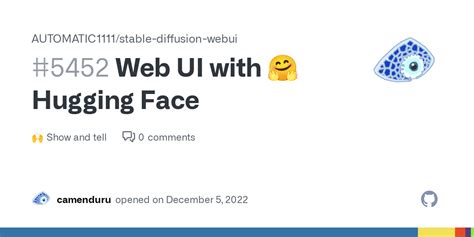 Web Ui With Hugging Face Automatic Stable Diffusion Webui Discussion Github