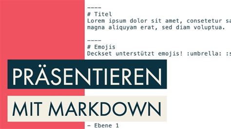 Präsentieren Mit Markdown Publishingblog