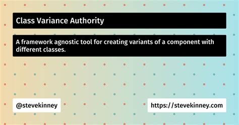 Class Variance Authority Building Design Systems In Storybook Steve Kinney