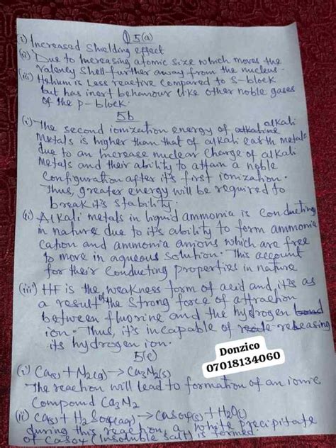 2024 Jupeb Chemistry Theory Questions And Answers Donzico Exam Helpdesk