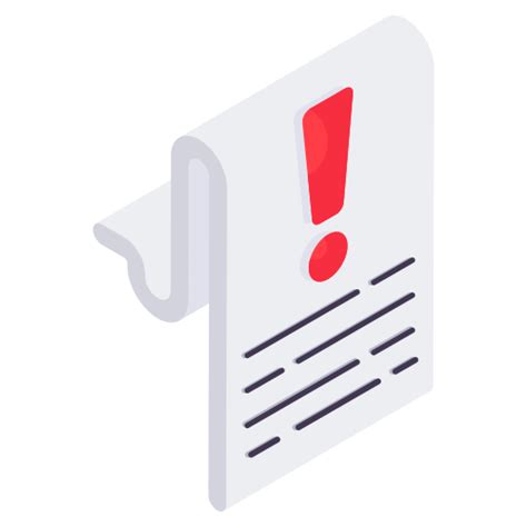 File Error File Alert File Warning File Caution Document Error Icon