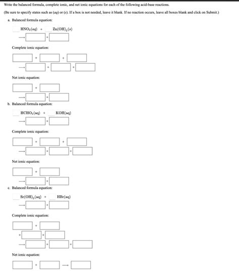 Solved Write The Balanced Formula Complete Ionic And Net Chegg