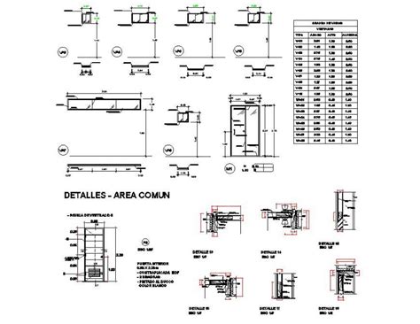 Window And Door Detail 2d View Cad Structural Block Layout File In Dwg Format