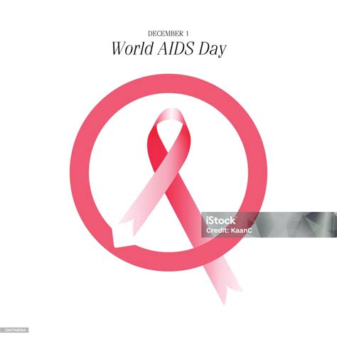 사실적인 빨간 리본 배너 12월 1일 세계 에이즈의 날을 상징하는 포스터 디자인 템플릿 벡터 스톡 일러스트레이션 World Aids Day에 대한 스톡 벡터 아트 및 기타