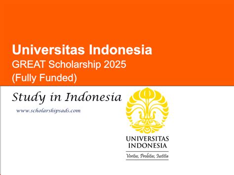 Universitas Indonesia Ui Great Scholarship 2025 Fully Funded