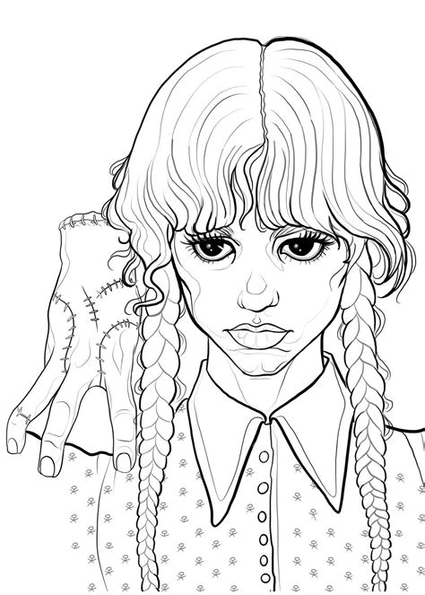 Wednesday Addams Coloring Pages Printable
