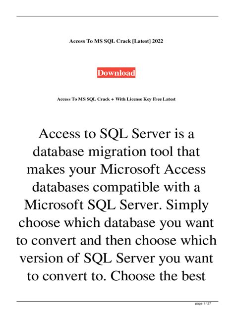 En Ussqlaccess To Sql Server Migration Guide Sql Server