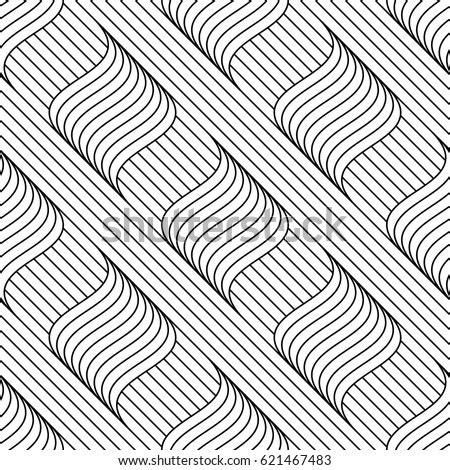 Curved Lines Pattern Stock Vector 496085332 Shutterstock