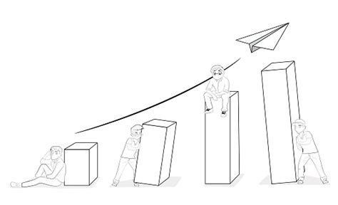 작은 사람들이 다이어그램을 구축 하고있다 비즈니스 팀워크의 개발입니다 벡터 일러스트 레이 션 3차원 형태에 대한 스톡 벡터 아트 및 기타 이미지 Istock