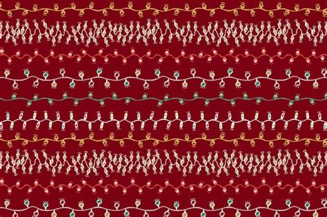 손으로 그린 크리스마스 패턴 디자인 무료 벡터