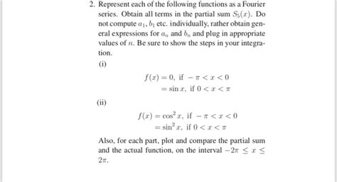 Solved Represent Each Of The Following Functions As A Chegg