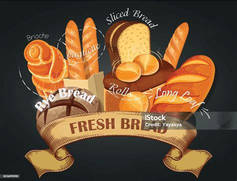 Roti Segar Lambang Toko Kue Simbol Roti Untuk Toko Roti Branding Label Spanduk Bermacammacam