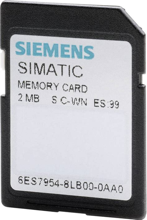 Siemens SIMATIC S7 Memory Card 6ES7954 8LC03 0AA0 PLC Memory Module Conrad Com
