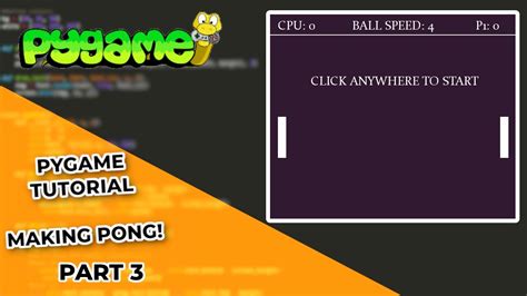 Pygame Pong Beginner Tutorial In Python Part 3 Creating Game Ball Youtube