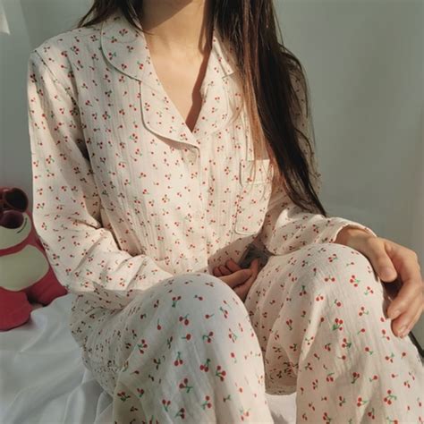 요루면 앵두 체리 패턴 홈웨어 세트