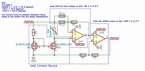 operational amplifier rtd sensor circuit design electrical