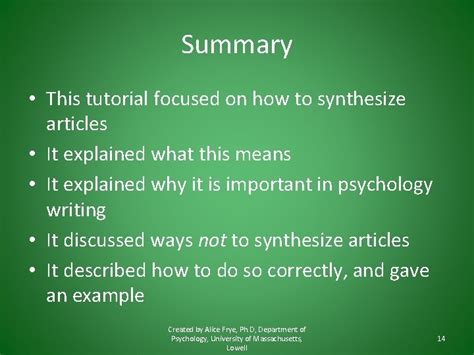 How To Synthesize Articles For A Paper Create