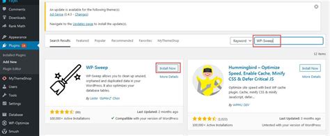 Tối ưu Database Wordpress Bằng Plugin Sweep