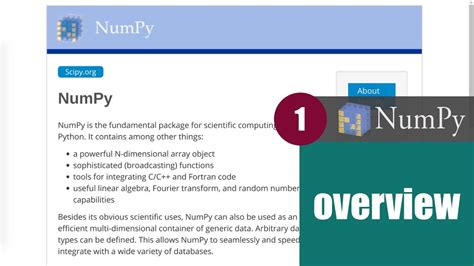 สอน Numpy รู้จักกับ Numpy Youtube