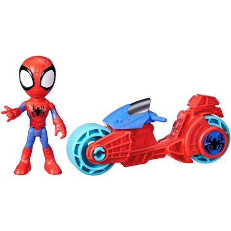 Spidey And His Amazing Friends Action Figure With Toy Motorcycle