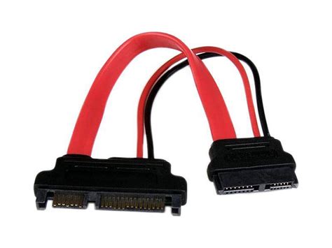 StarTech Inch Slimline SATA To SATA Female Male Adapter With Power SLSATAADAP Walmart Com