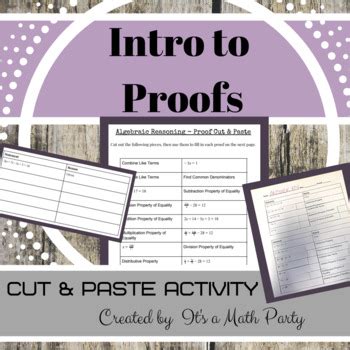Intro To Proofs Activity Introduction To Proofs Using Cut Paste