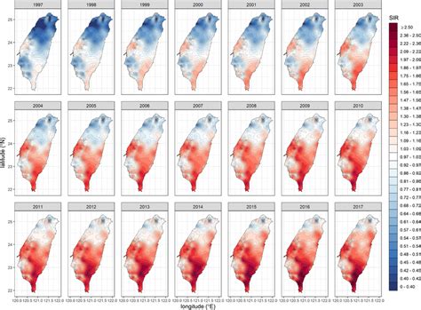 The Stabilized Spatiotemporal Kriging Map For The Standardized