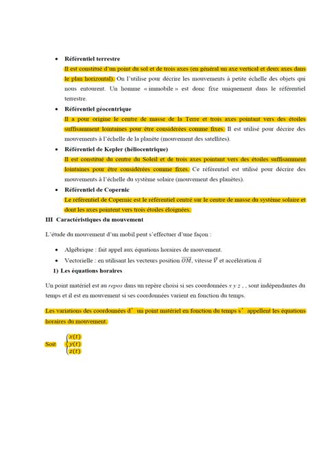 SOLUTION Chapitre 1 Cin Matique Du Point Matriel Studypool