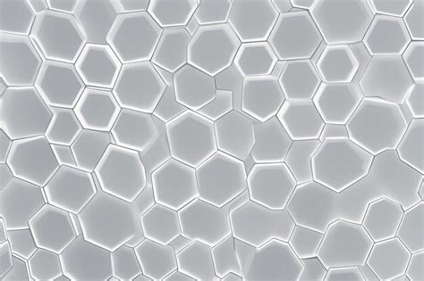 3d Rendering Seamless Modern Gray Hexagonal Shape Pattern Tile Design Wall Texture Background