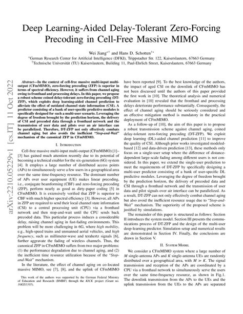 Deep Learning Aided Delay Tolerant Zero Forcing Precoding In Cell Free Massive Mimo Deepai