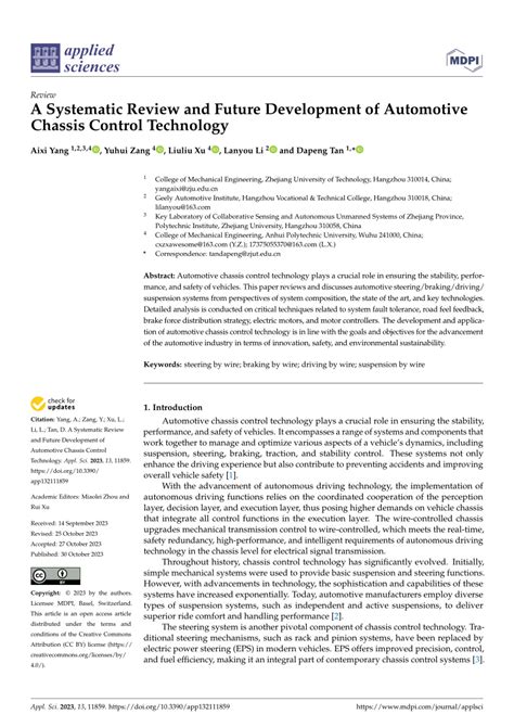 Pdf A Systematic Review And Future Development Of Automotive Chassis