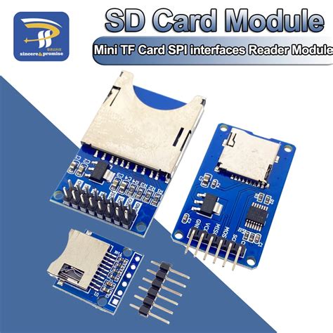 micro sd card mini tf card reader module spi interfaces with level converter chip 5v 3 3v for