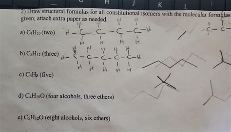 Solved 2 Draw Structural Formulas For All Constitutional
