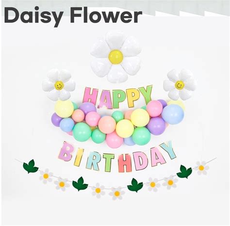 데이지가랜드 생일축하현수막 브라이덜샤워가랜드 봄 꽃 파티용품 홈파티 장식 파자마 돌잔치 부산광역시