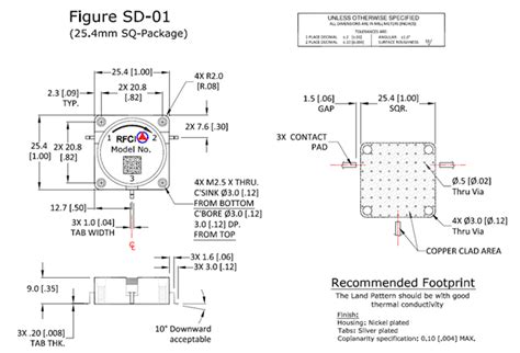 Rf Circulator Isolator Inc Gw Thread Holes Style Surface Mount Circulators