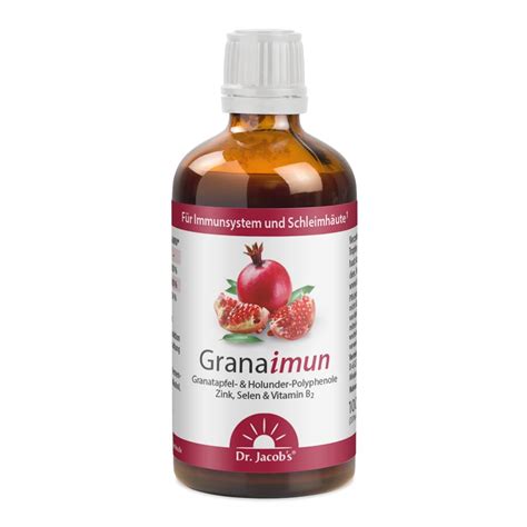 Grananun By Dr Jacobs 100ml Zinc Selenium And Vitamin B2 For Immune Support Cell Protection