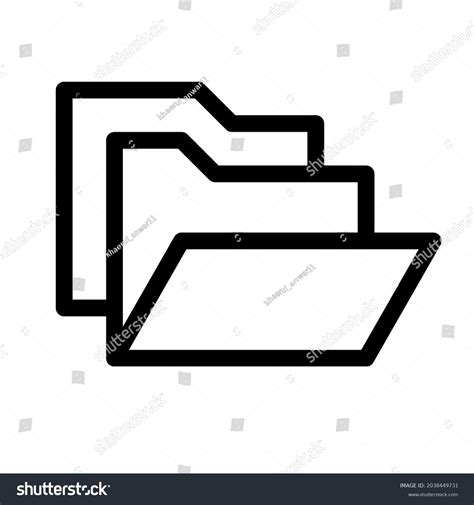 Minimalist File Folder Icon Design Stock Vector Royalty Free Shutterstock