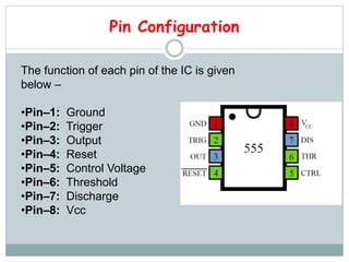 555 Timer Integrated Circuit And Its Applications PPTX