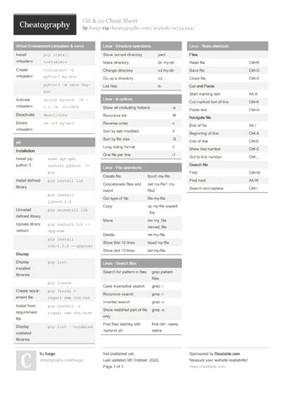 3063 Programming Cheat Sheets Cheat Sheets For