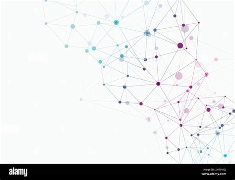 Abstract Polygonal Geometric Shape With Molecule Structure Style Vector Connect Illustration
