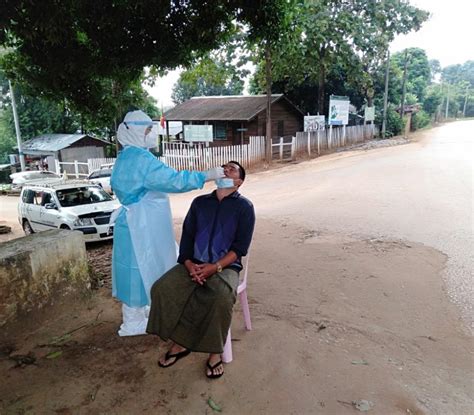 ပုံပါကျင်မြို့၌ ဈေးရောင်းချသူများနှင့် ဈေးဝယ်ပြည်သူများအား ကိုဗစ် ၁၉ ရောဂါပိုးရှိ မရှိ Rdt Test