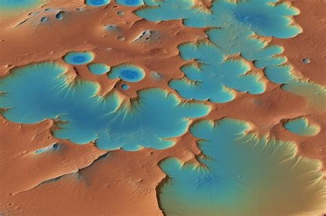 Premium Photo Topography Map Of Mars Surface