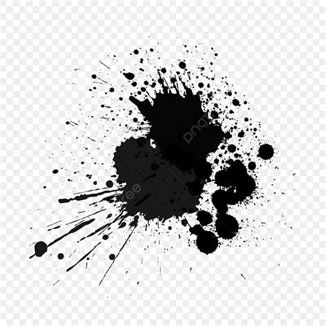 Black Ink Splash Vector Hd Images Vector Black Splash Ink Dot Element