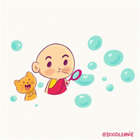 Little Godzilla Blowing Bubbles 