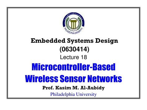 Ppt Embedded Systems Design 0630414 Lecture 18 Microcontroller