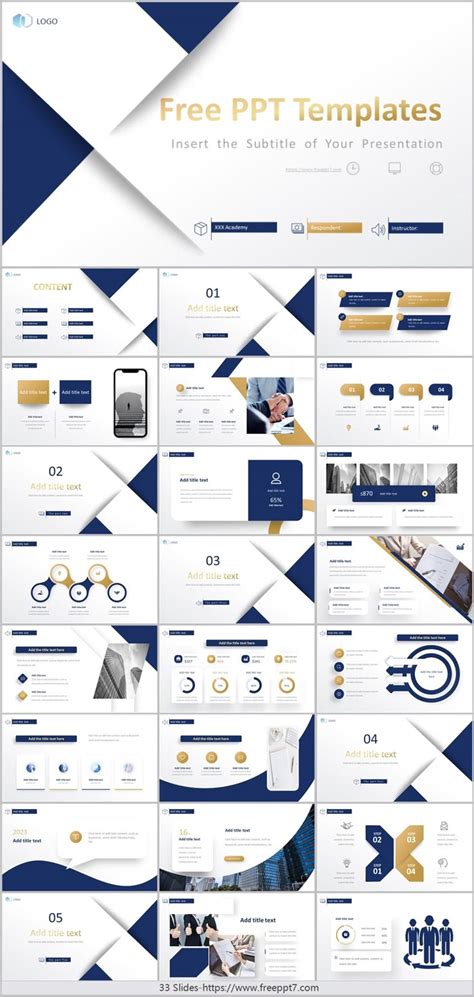 Blue Gold Graduation Defense Ppt Templates Powerpoint Design Templates Ppt Template Design