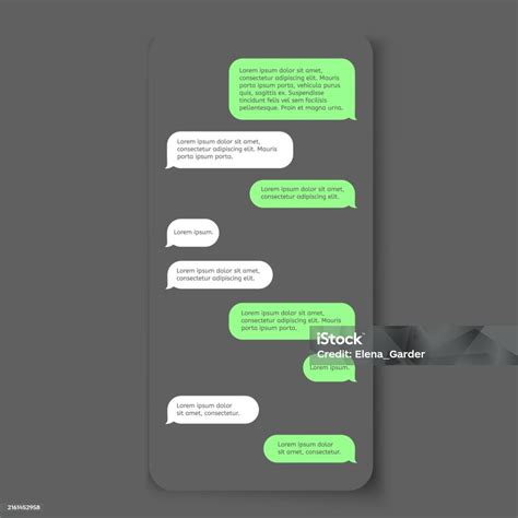 Ilustración De Chat Text Box Empty Messages Template Vector Dialig Interface Mobile