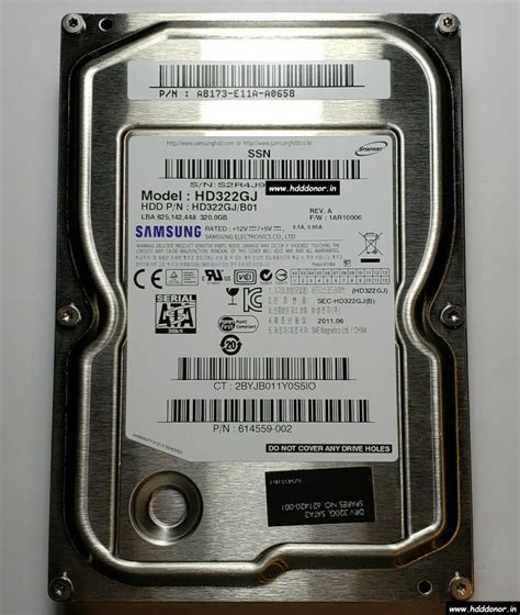 HD322GJ, HD322GJ/B01 REV A, F/W: 1AR10006, 614559-002, BF41-00324A 00 ...