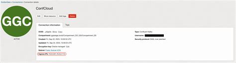 connecting oci goldengate to confluent cloud private endpoints