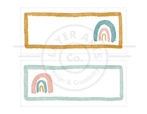 Boho Rainbow Classroom Cubby Name Tags Label Editable Themed Classroom